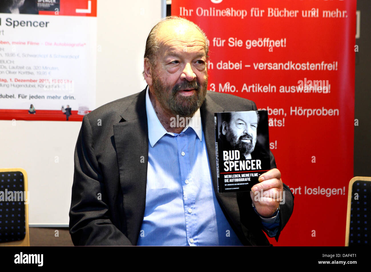 Italian actor Bud Spencer attends a autograph session for the promotion ...