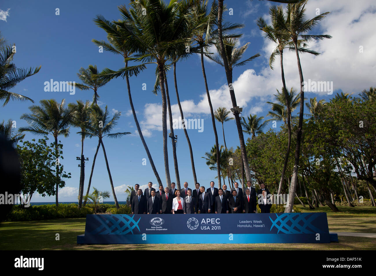 United States President Barack Obama and world leaders pose during the ...