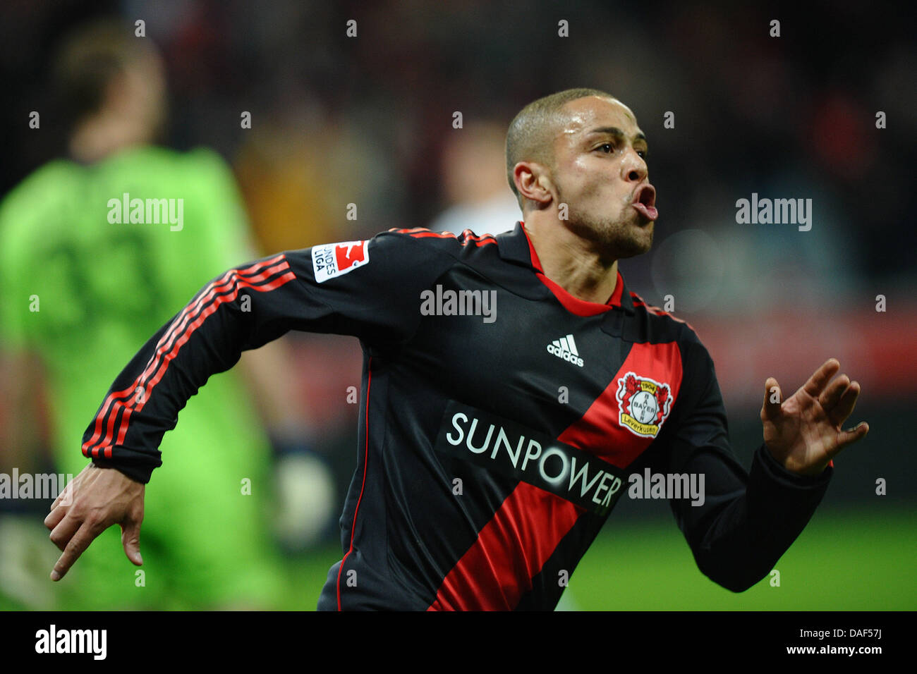 Leverkusen's Sidney Sam in action during the Bundesliga soccer match ...