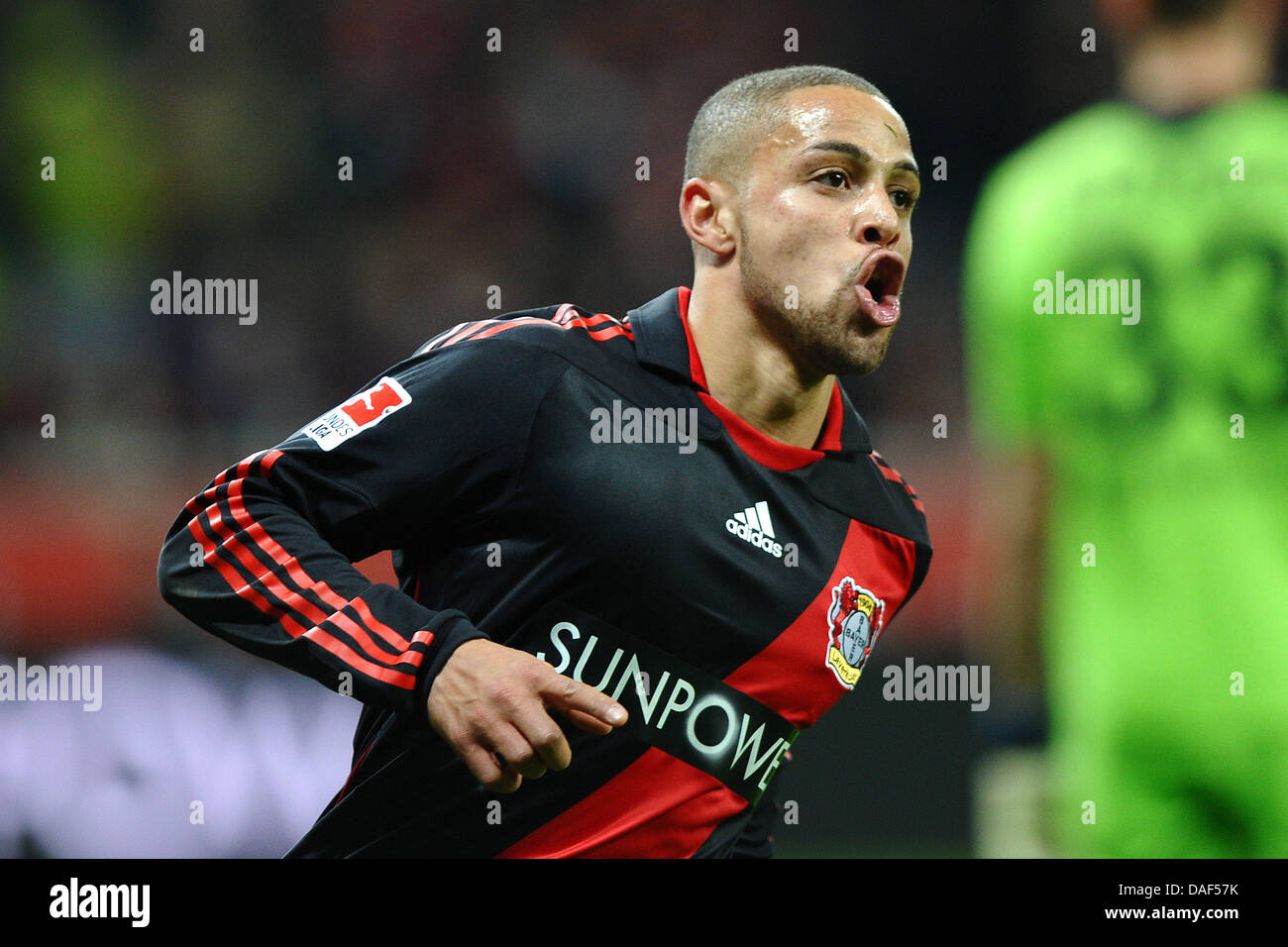 Leverkusen's Sidney Sam in action during the Bundesliga soccer match ...