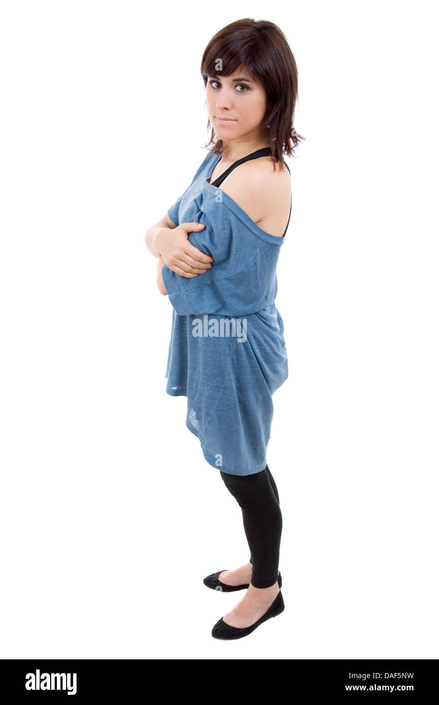 young beautiful woman full body, isolated on white Stock Photo - Alamy