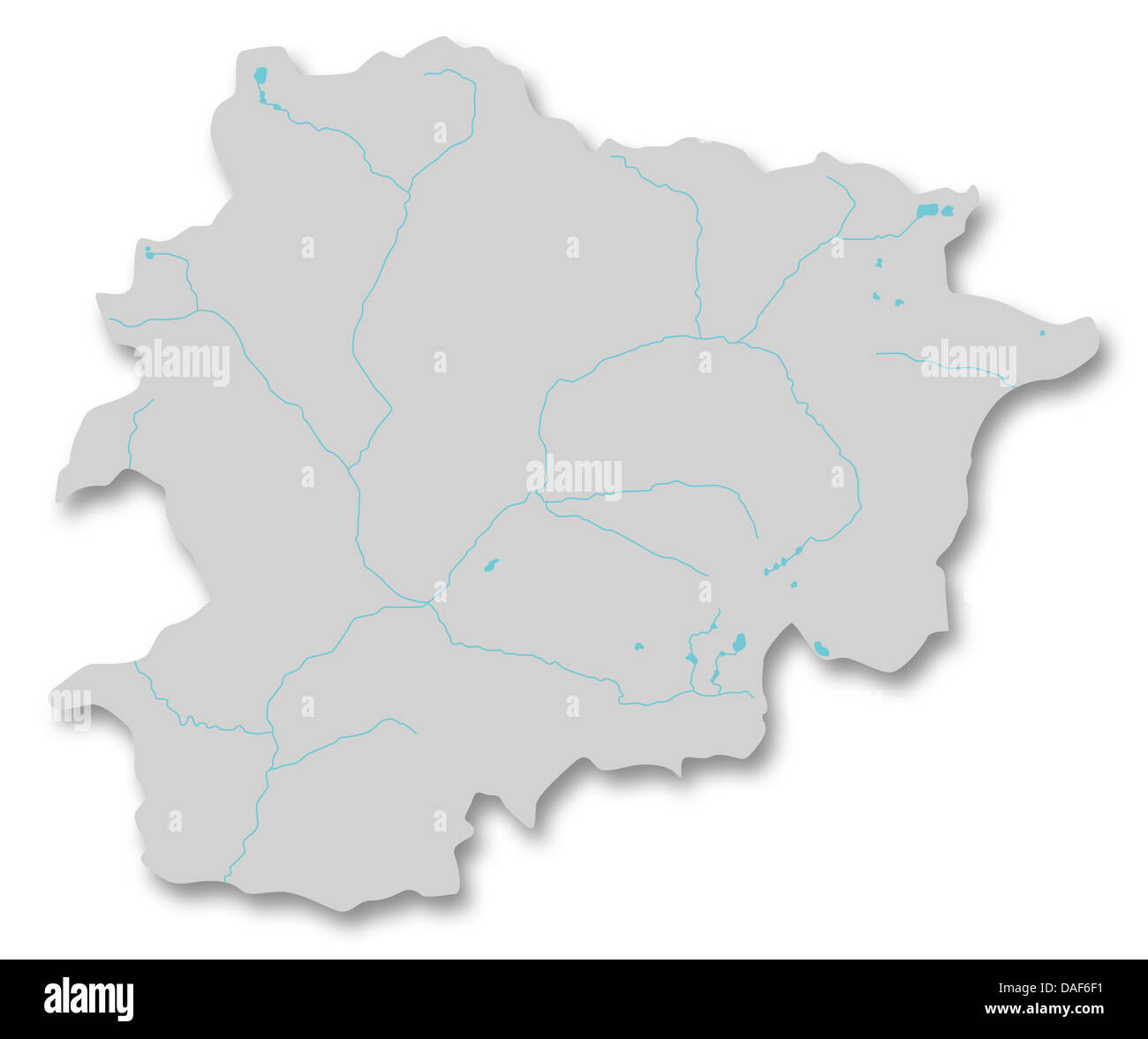 Map of Andorra Stock Photo - Alamy