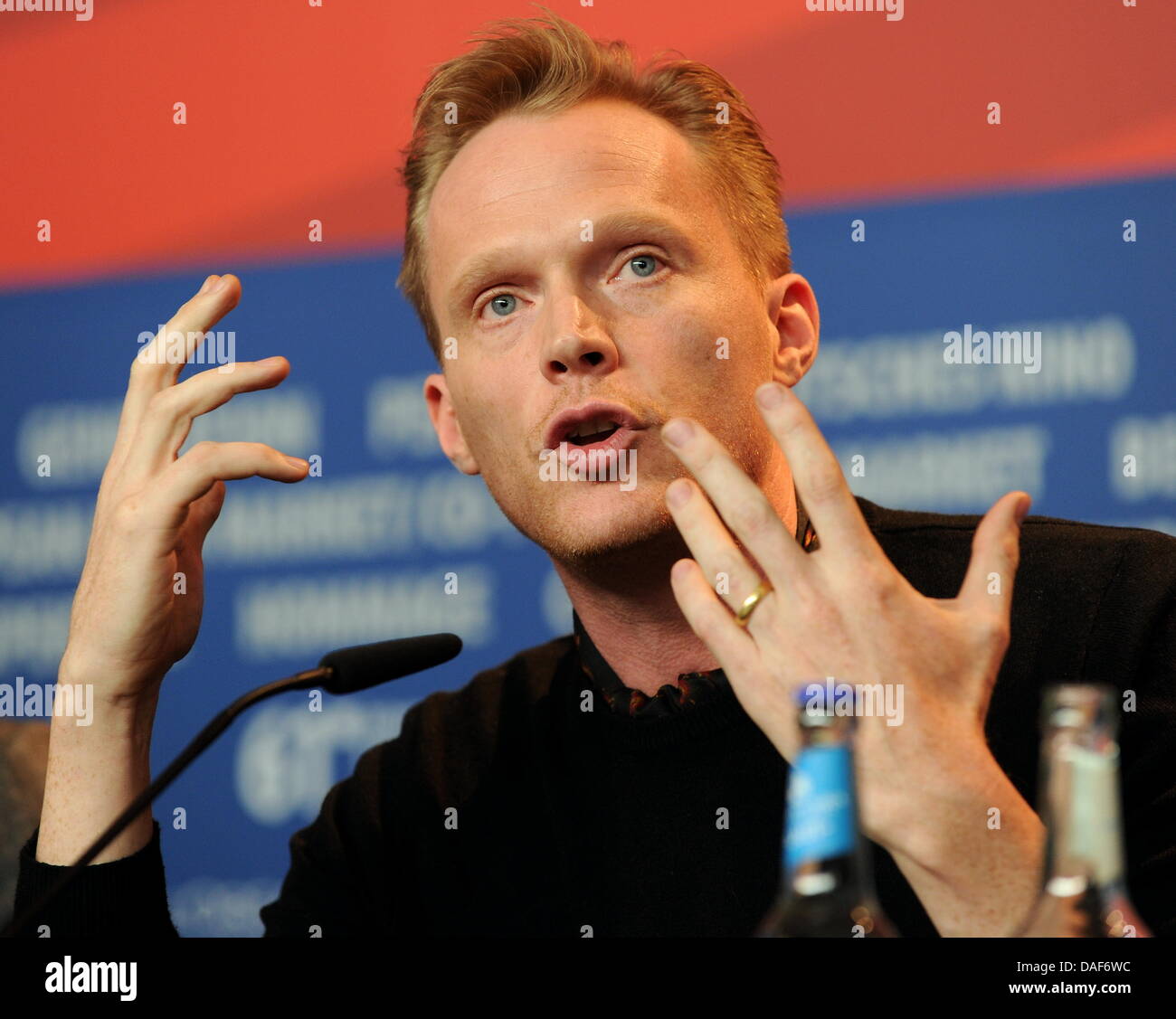 British actor Paul Bettany poses during the press conference for the ...
