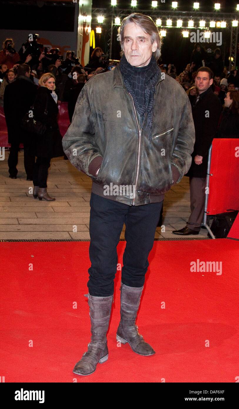 British actor Jeremy Irons arrives at the premiere of "Margin Call" at ...
