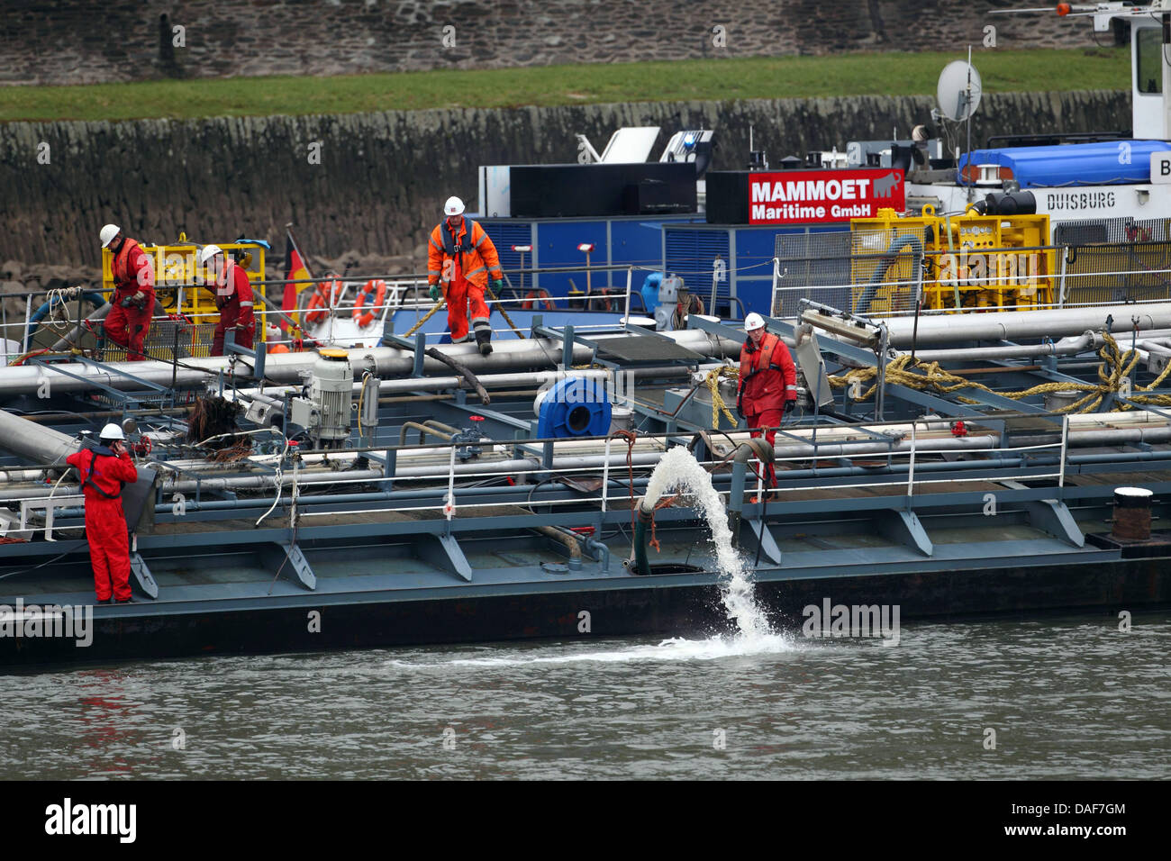Salvage teams have set the capsized tanker Waldhof, which was carrying ...