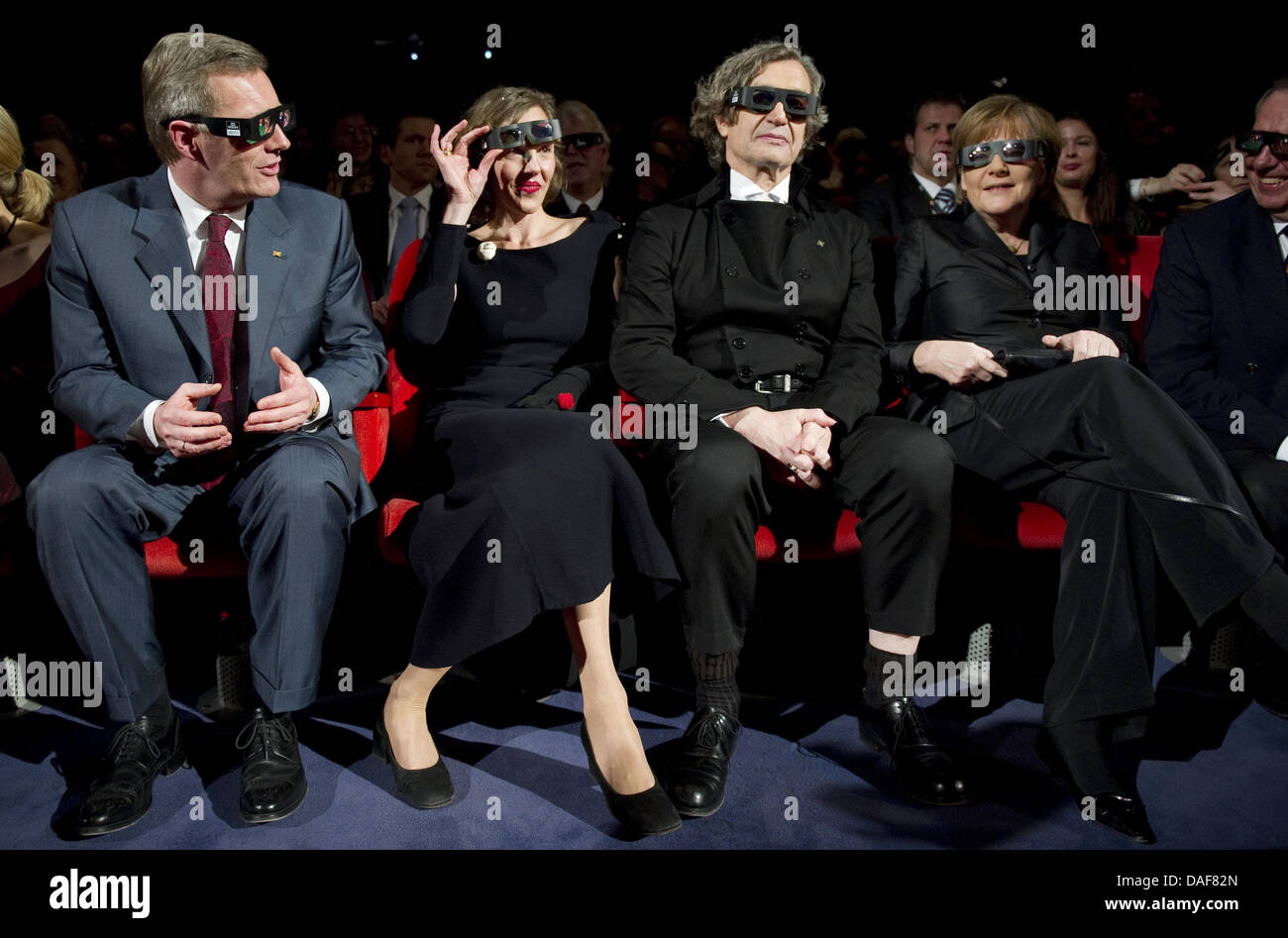 German president Christian Wulff (L), German director Wim Wenders (2nd ...