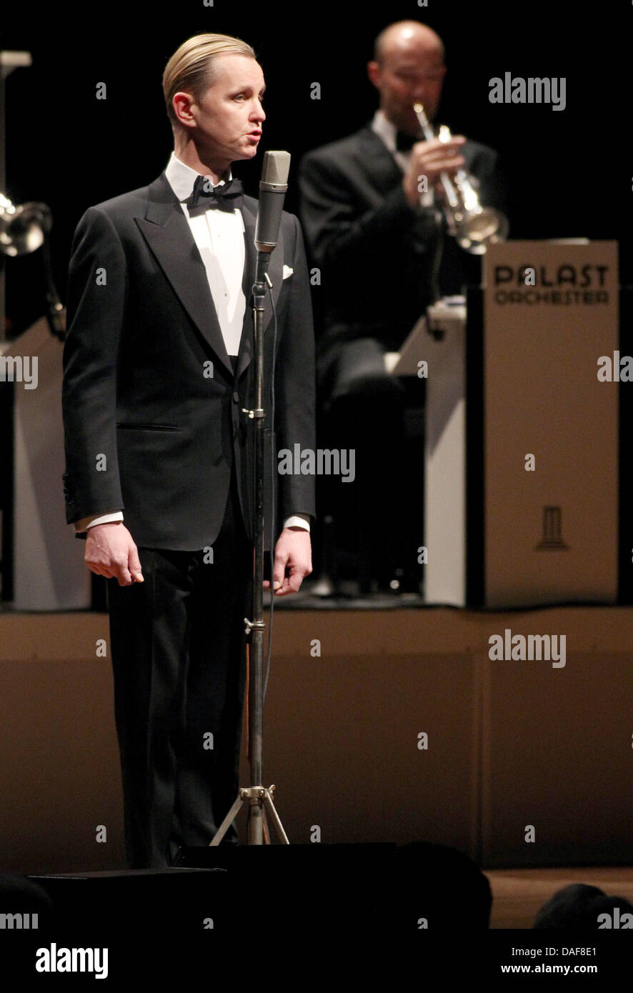 German singer Max Raabe and the Palast Orchestra performs in Hamburg ...