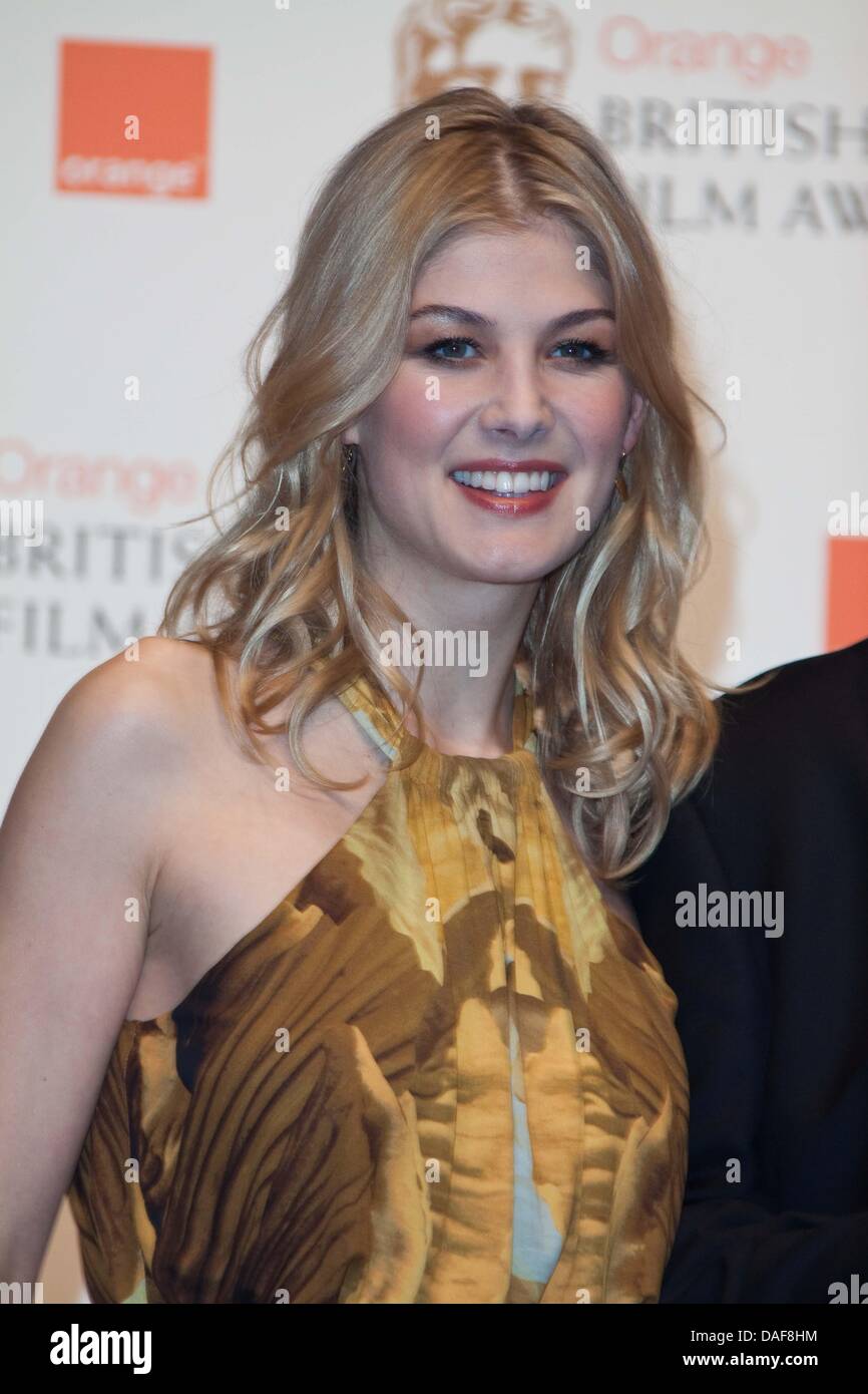 British actress Rosamund Pike attends the British Academy Film Awards ...