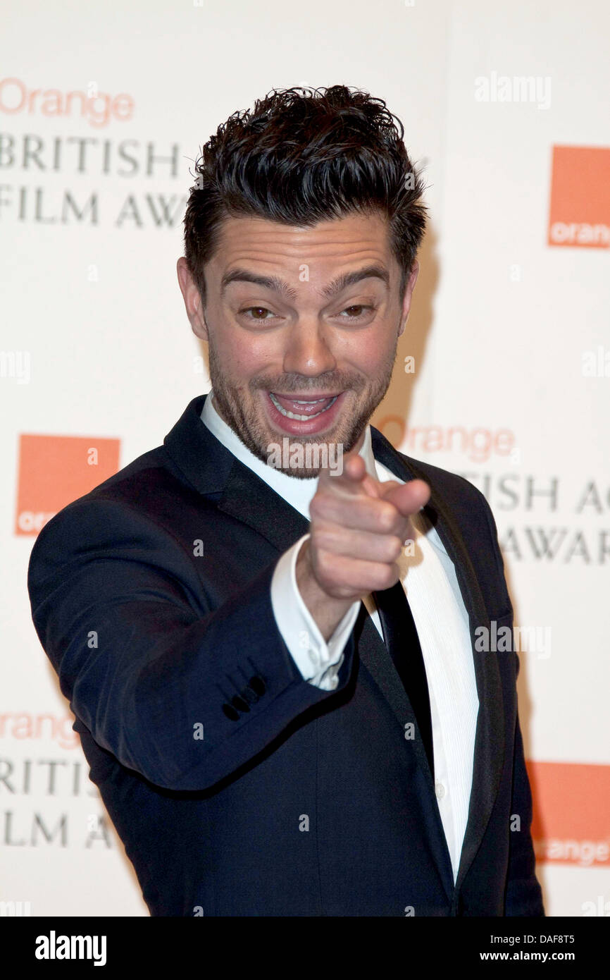 British actor Dominic Cooper poses in the winner's pressroom of the ...