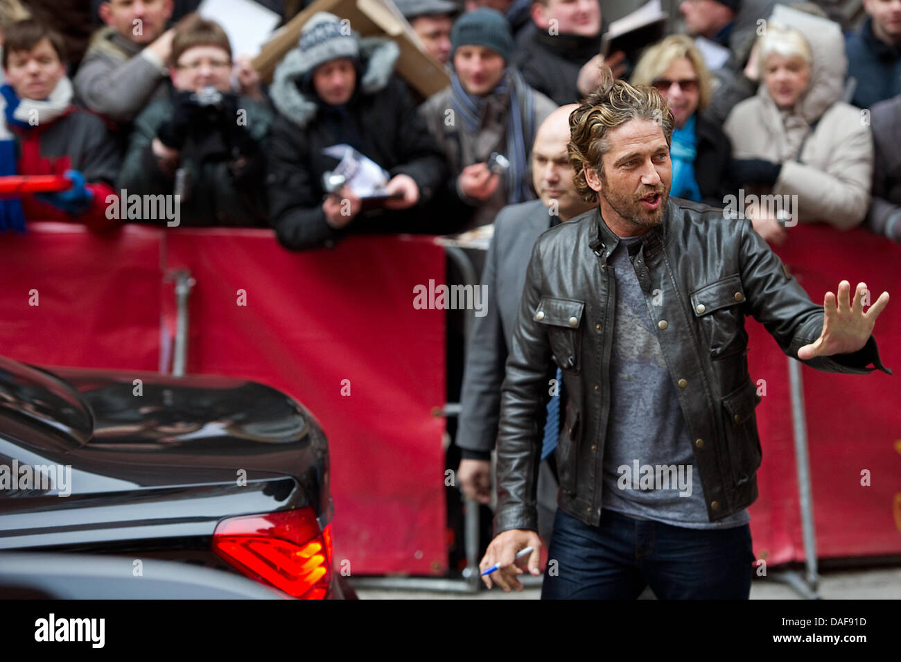 Scottish actor Gerard Butler arrives for the photocall of the film ...