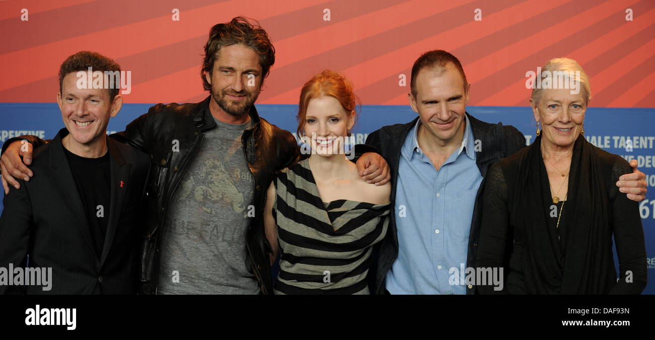 US script writer John Logan (L-R), Scottish actor Gerard Butler, US ...