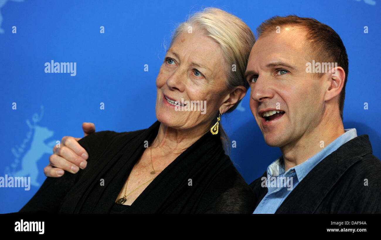 British actors Ralph Fiennes and Vanessa Redgrave pose during the ...