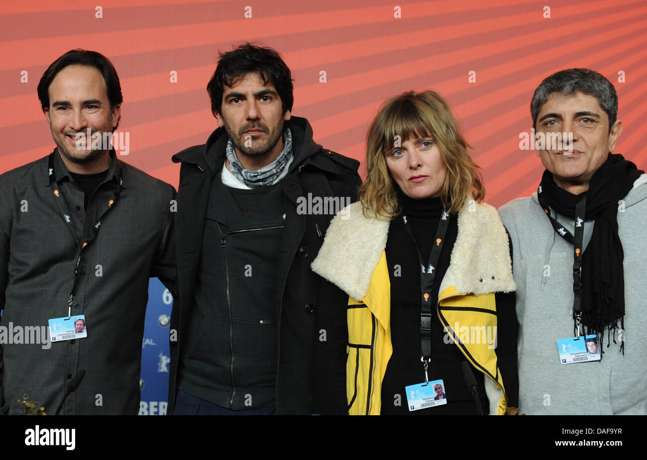 Greek producer George Lykiardopoulos (L-R), Greek actors Antonis ...