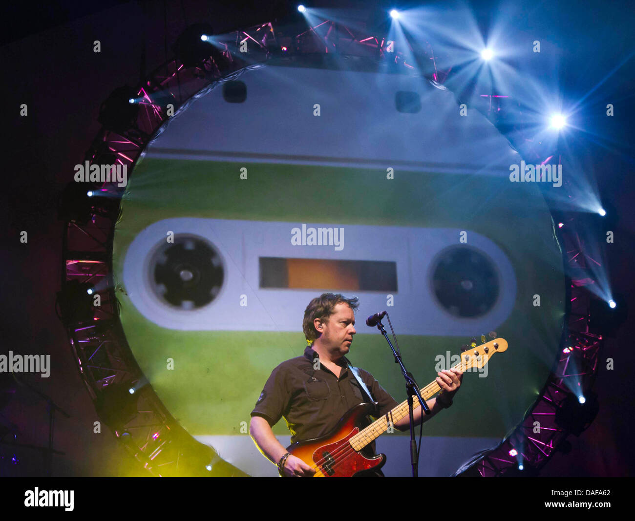 Bass player Colin Wilson performing with his Band "The Australian Pink ...