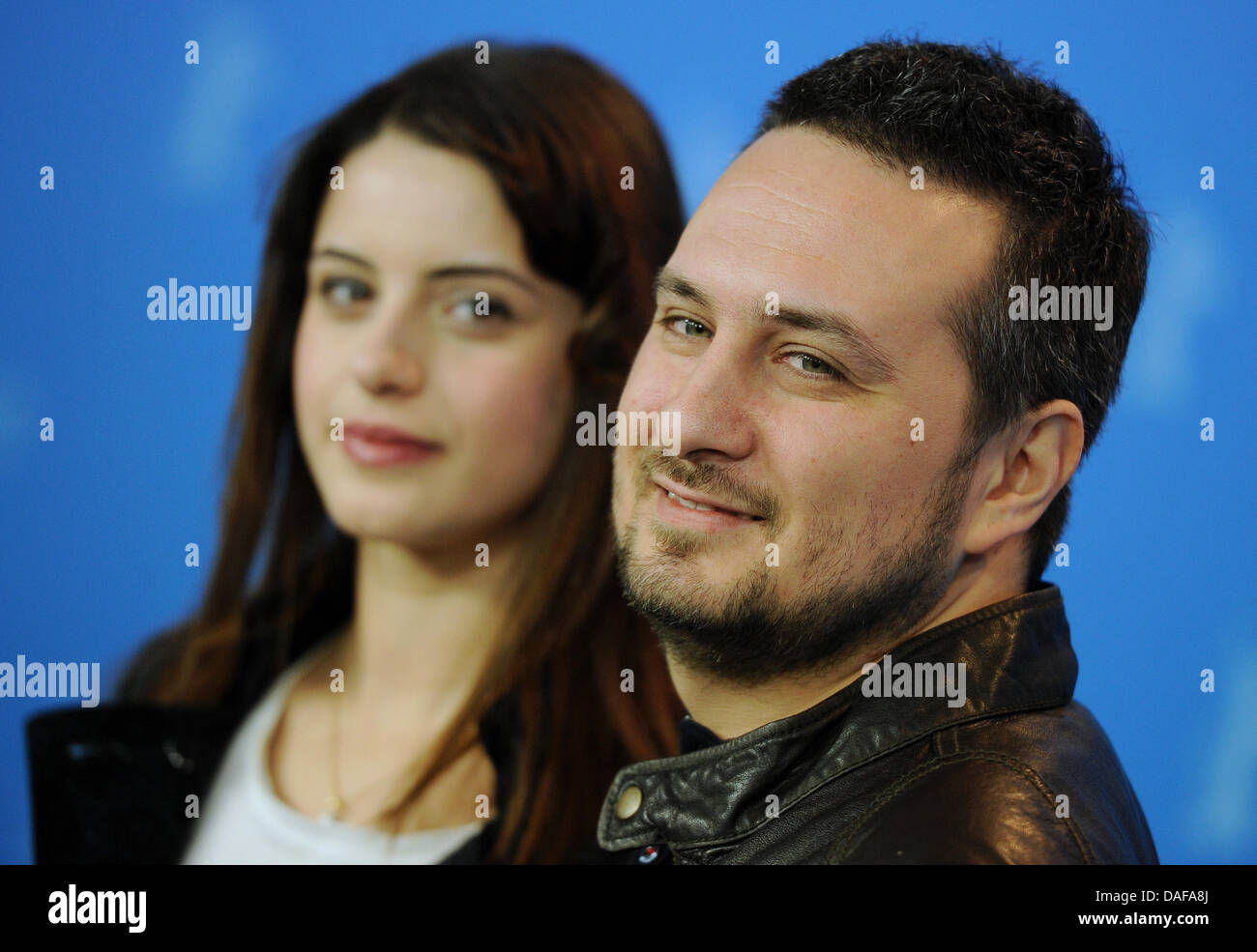 Actress Guenes Sayin and director Seyfi Teoman posing during the ...