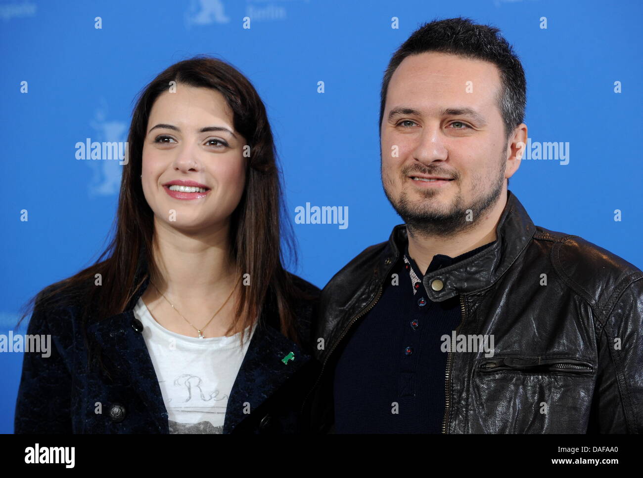 Actress Guenes Sayin and director Seyfi Teoman pose during the ...