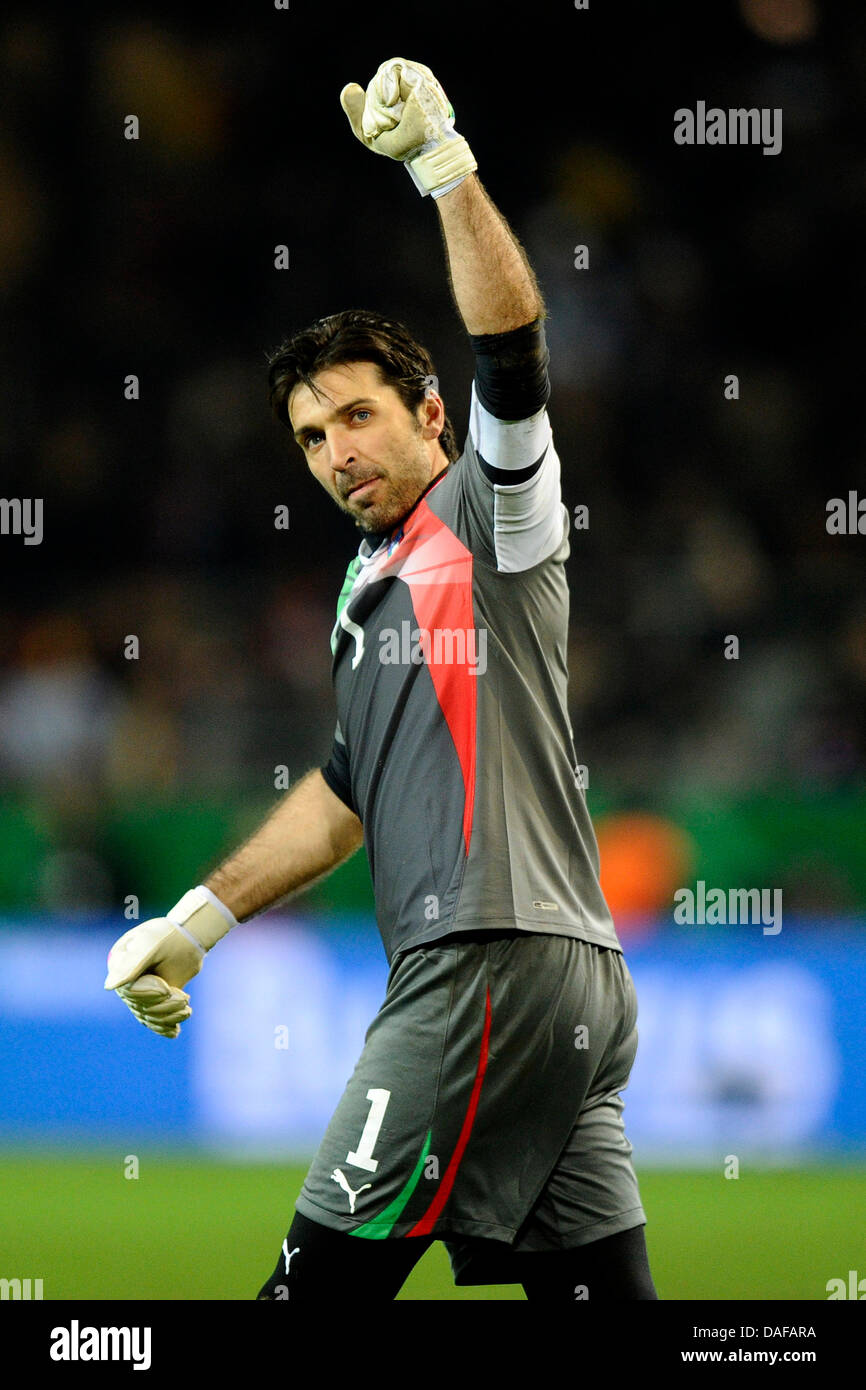 Italy's goalkeeper Gianluigi Buffon is pictured during the ...