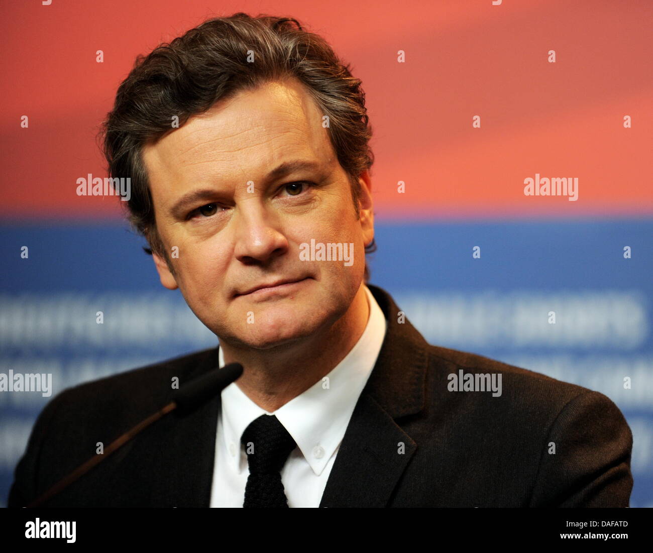 British actress Colin Firth attends the press conference for the film ...