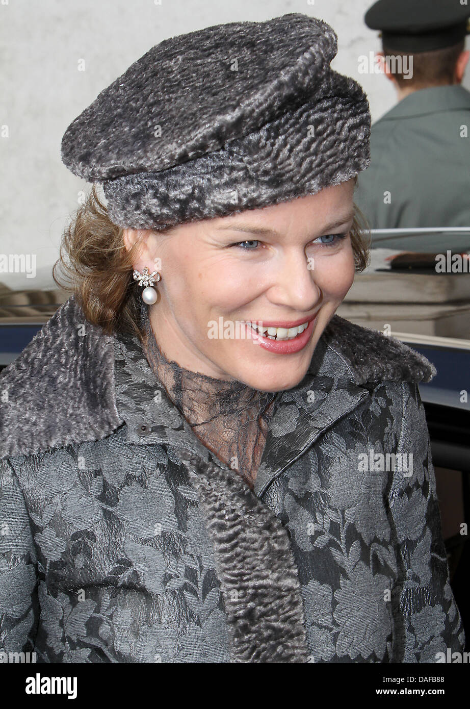 Crown Princess Mathilde of Belgium attends a Eucharist mass ...