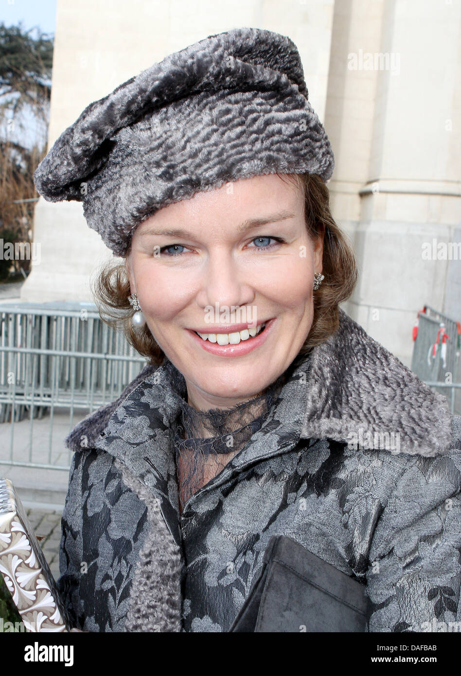 Crown Princess Mathilde of Belgium attends a Eucharist mass ...