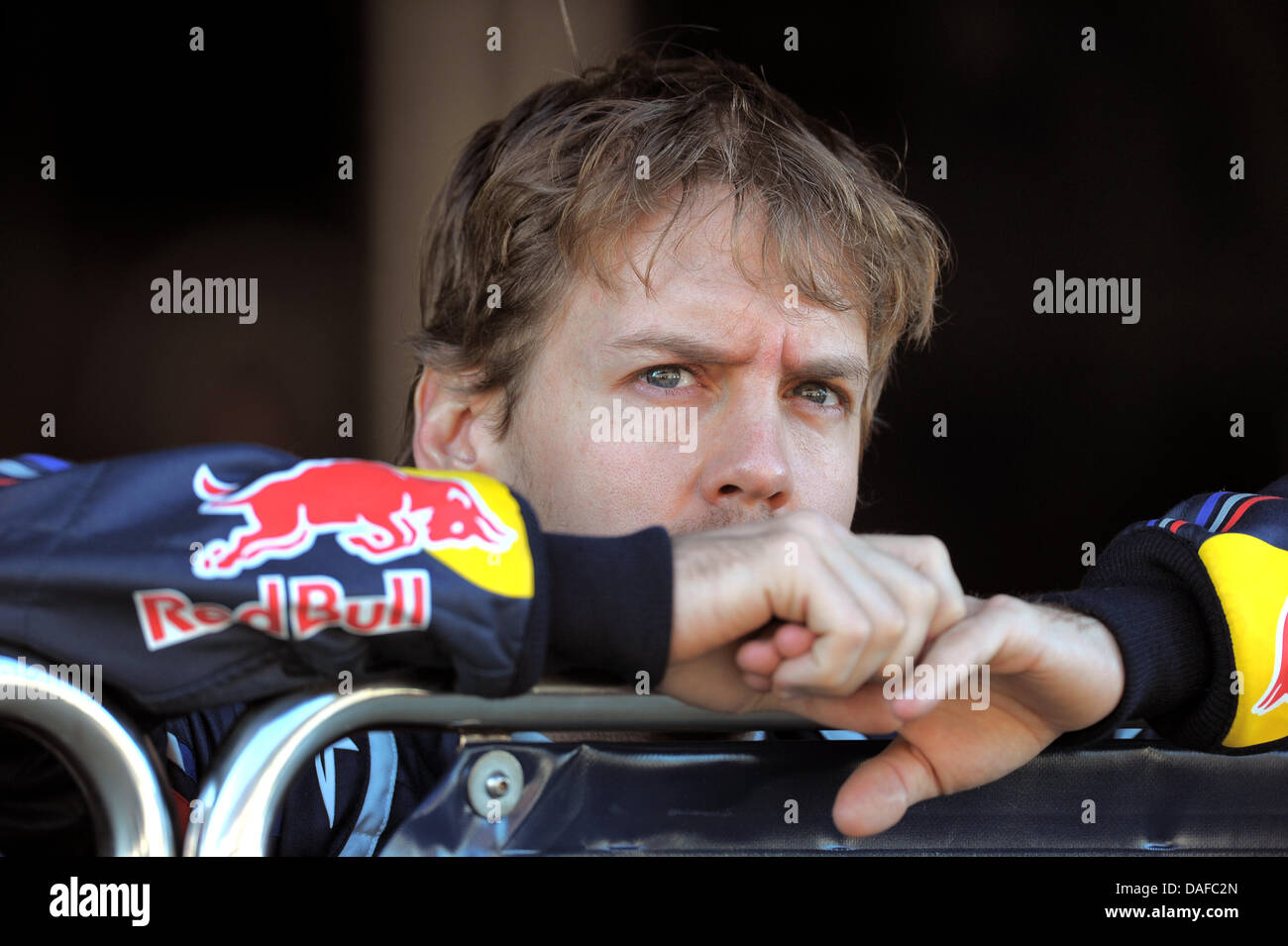 German Formula One race driver Sebastian Vettel from Red Bull Racing is ...