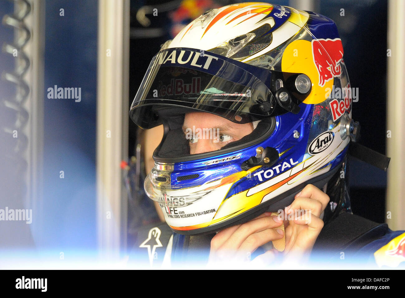 German Formula One race driver Sebastian Vettel from Red Bull Racing is ...
