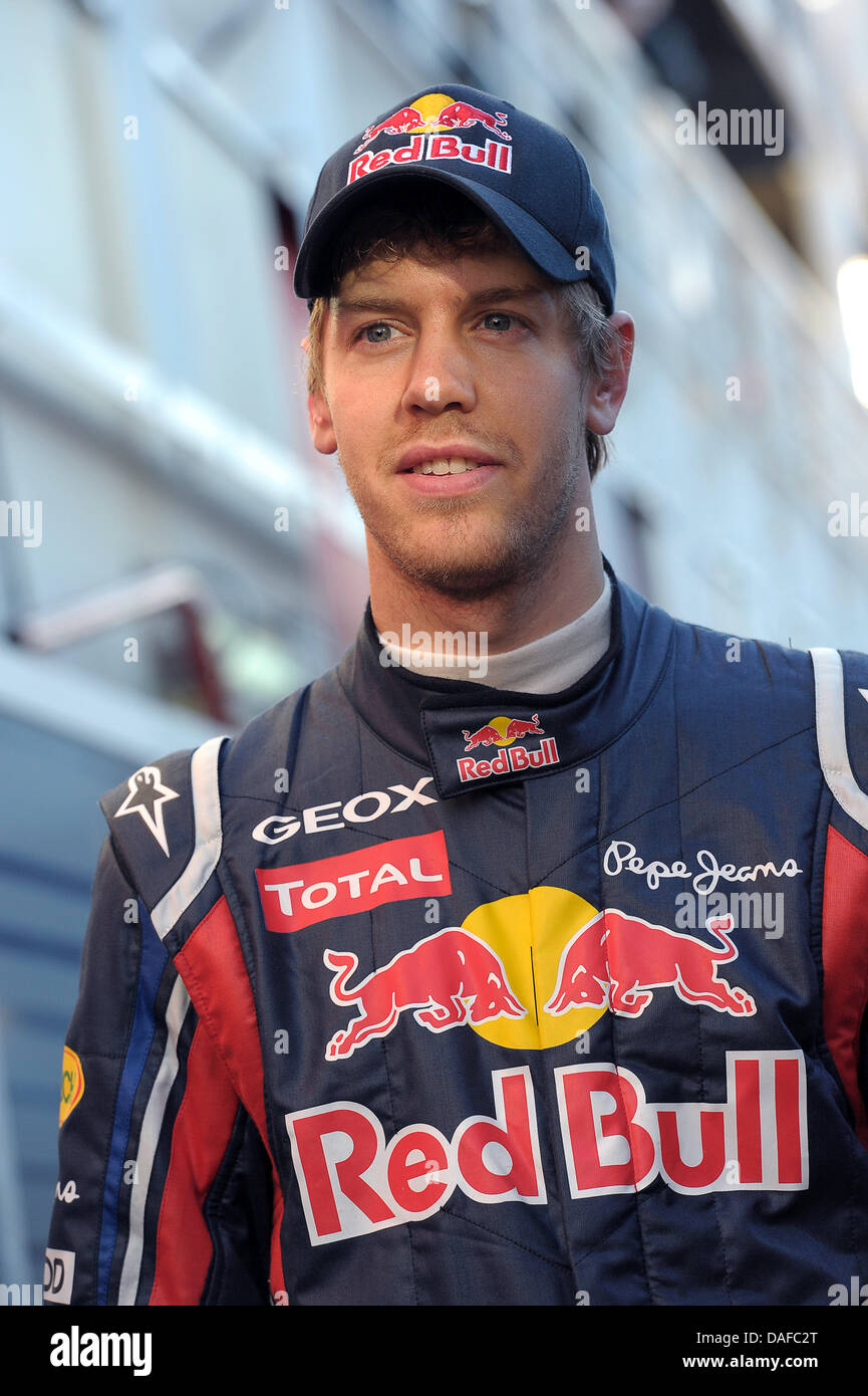 German Formula One race driver Sebastian Vettel from Red Bull Racing is ...