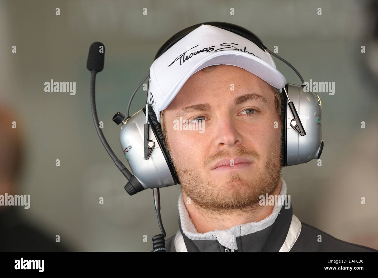 German Formula One race driver Nico Rosberg from Mercedes Grand Prix is ...