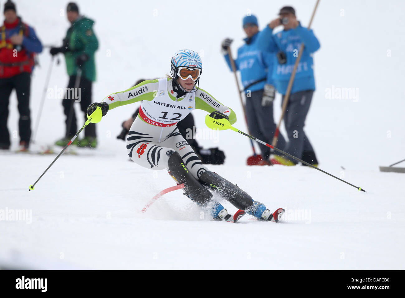 Susanne Riesch is in action during the Women's Slalom at the Alpine ...