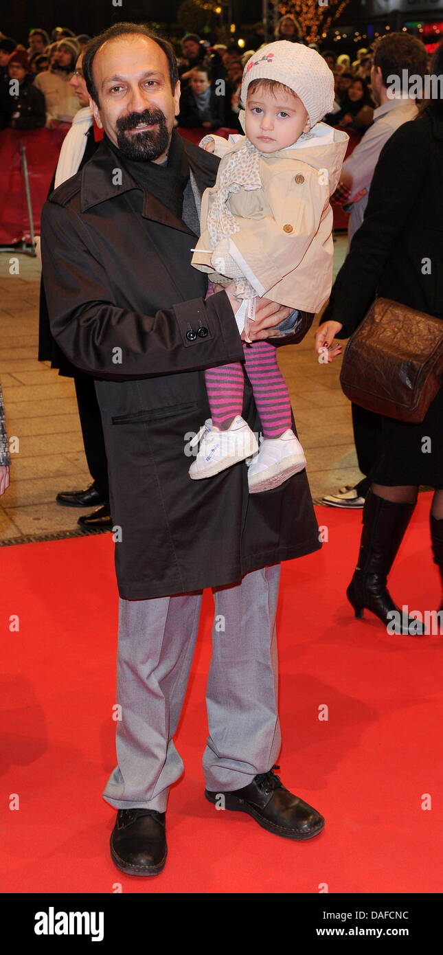 Iranian director Asghar Farhadi arrives with daughter Saghaar for the ...