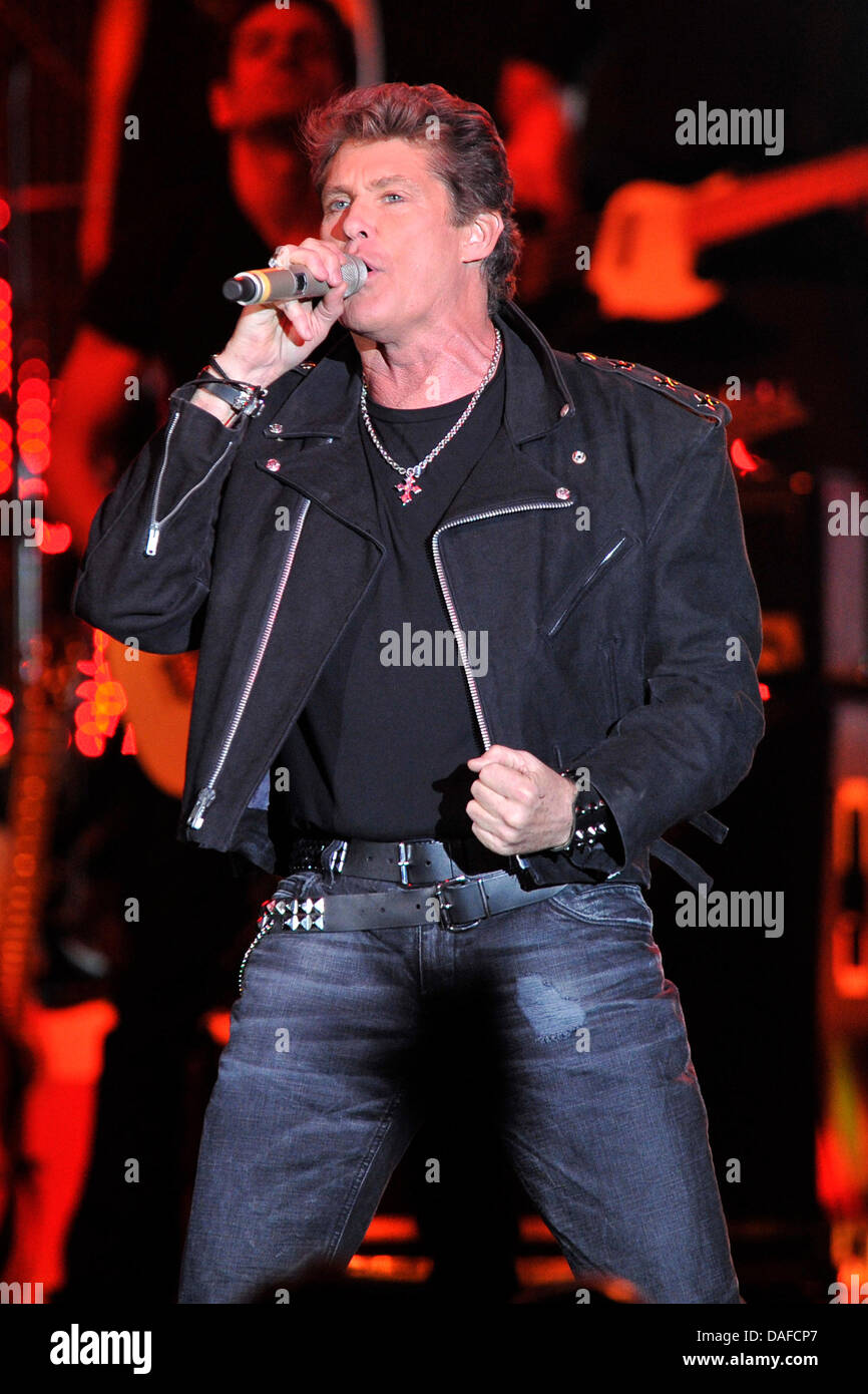 US singer and actor David Hasselhoff performs on stages during his 'The ...