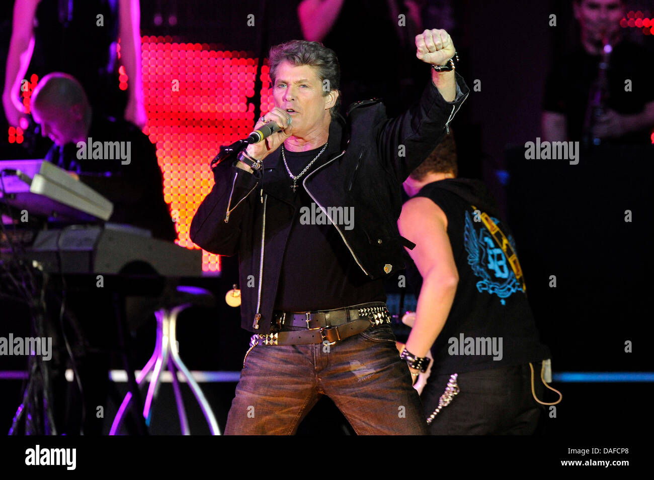 US singer and actor David Hasselhoff performs on stages during his The ...