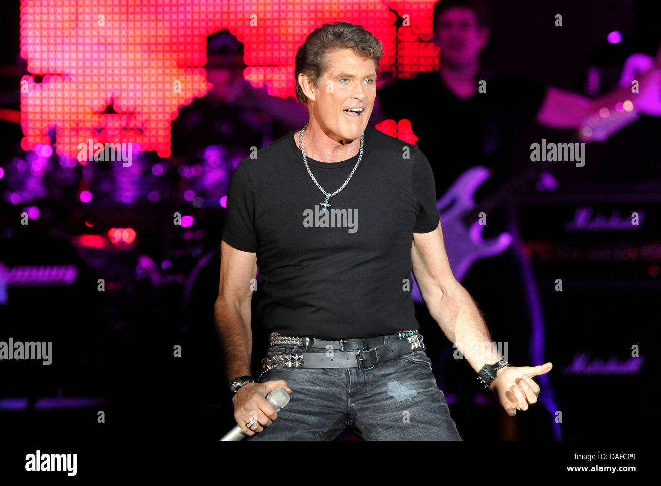 US singer and actor David Hasselhoff performs on stages during his 'The ...