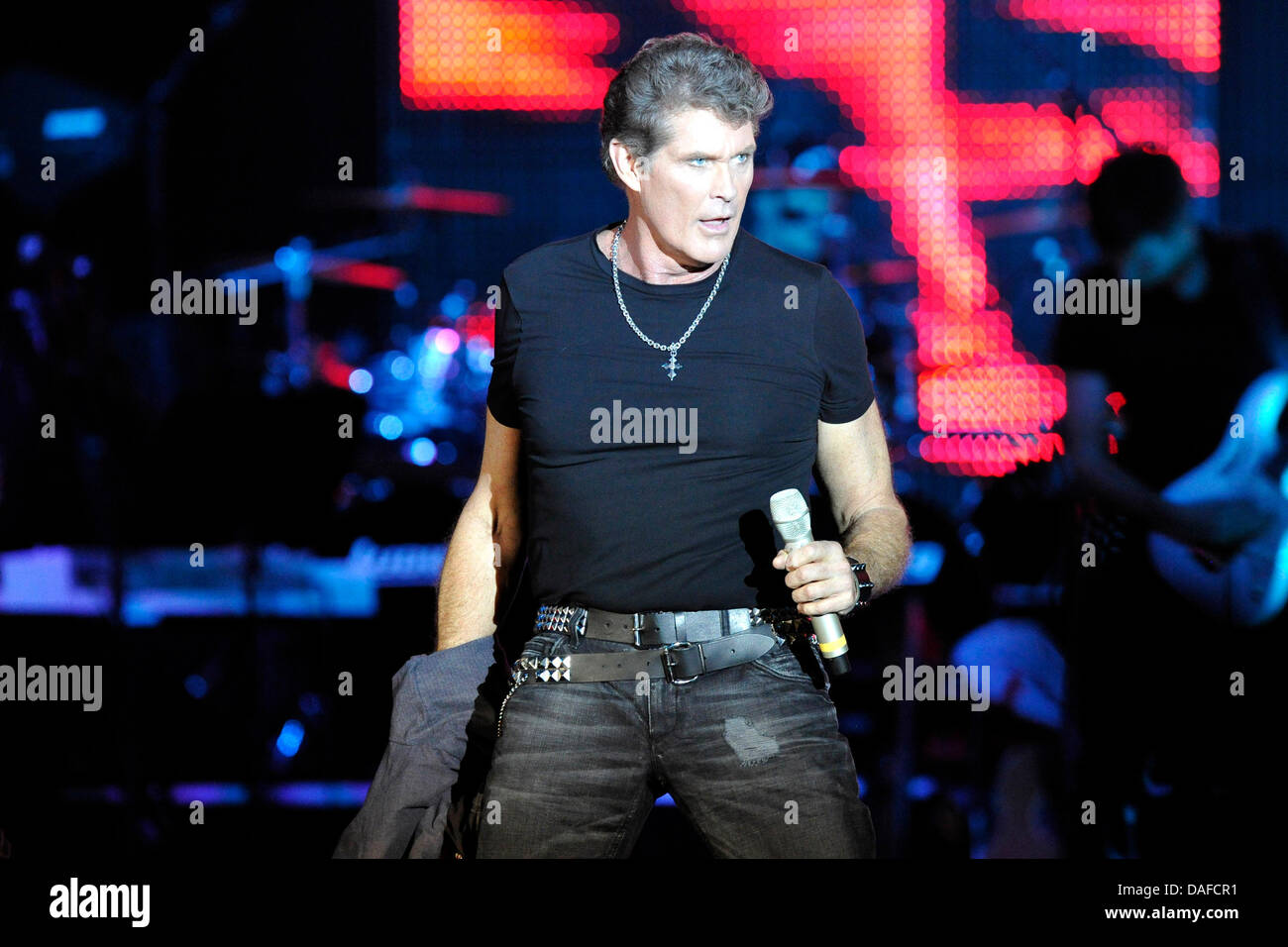 US singer and actor David Hasselhoff performs on stages during his 'The ...