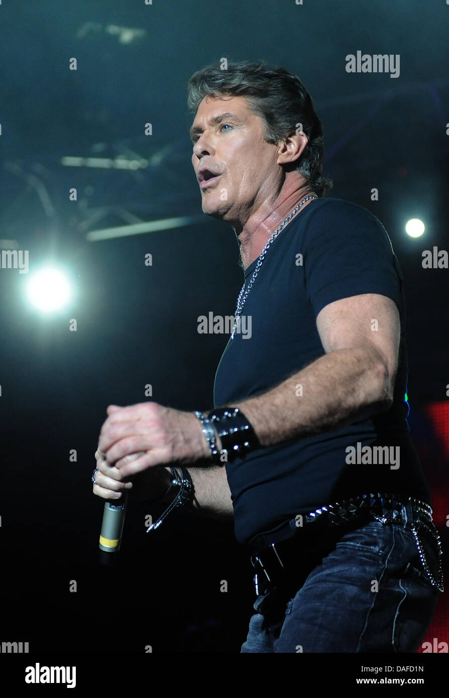US singer and actor David Hasselhoff performs a during 'The Hoff is ...