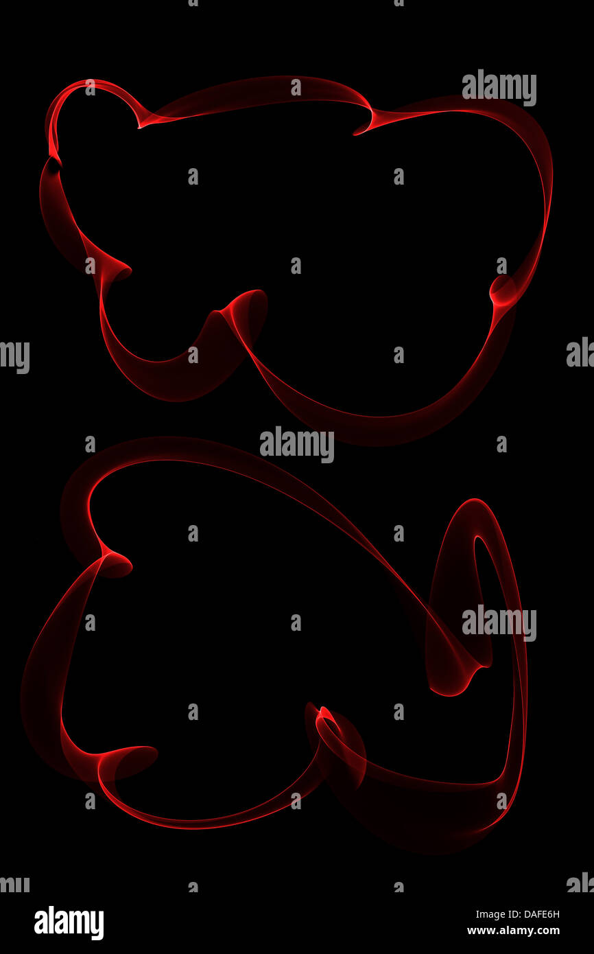 abstract red ribbon frames Stock Photo - Alamy