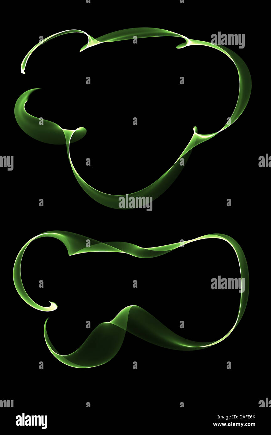 abstract green ribbon frames Stock Photo - Alamy