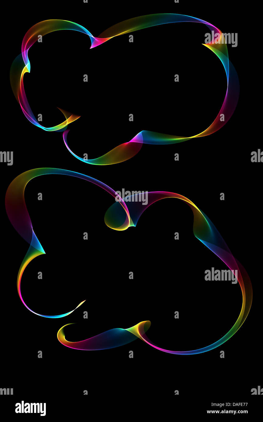 abstract colorful ribbon frames Stock Photo - Alamy