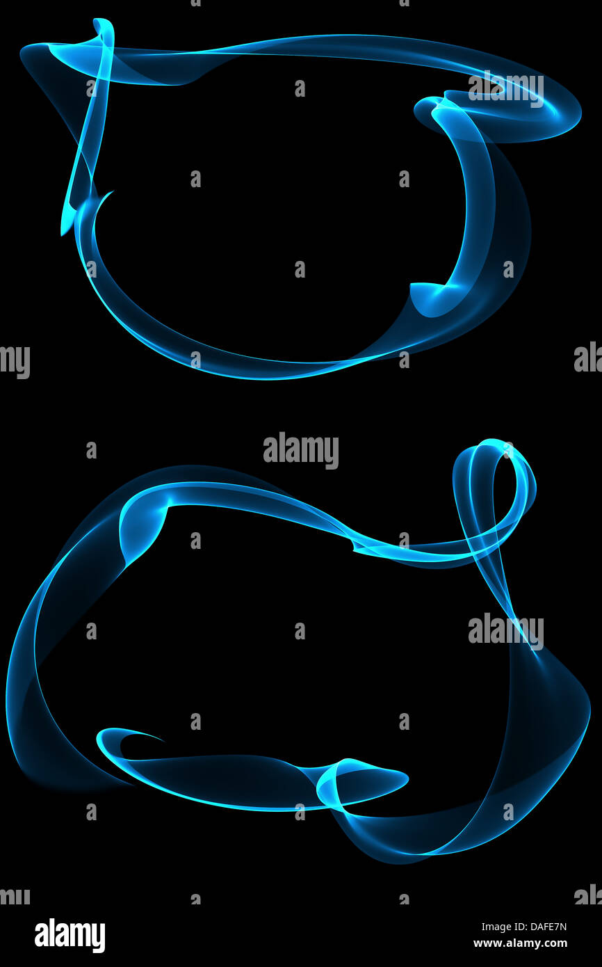 abstract blue ribbon frames Stock Photo - Alamy