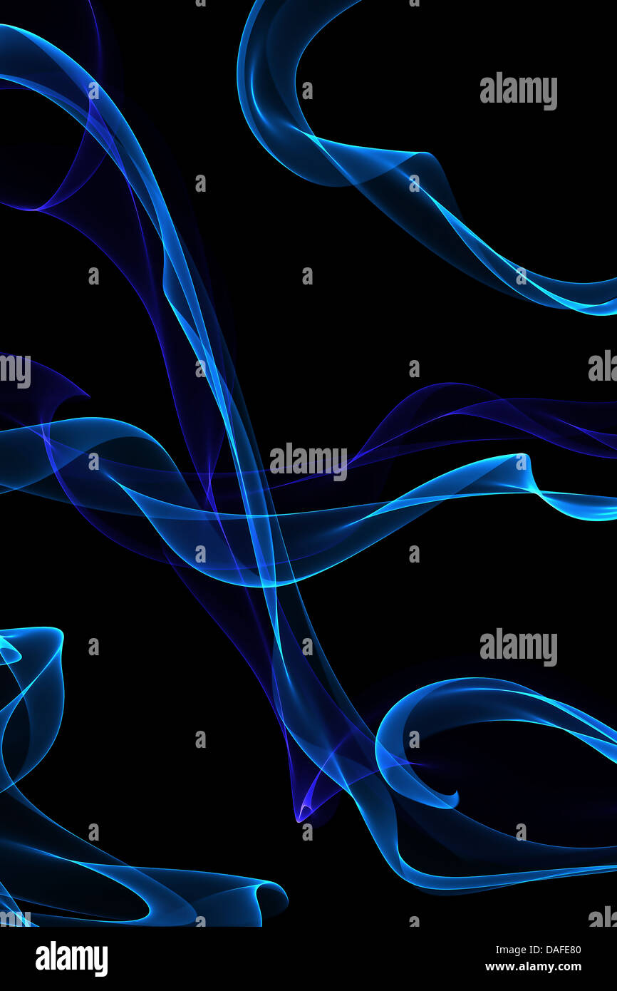 abstract blue ribbon waves Stock Photo - Alamy