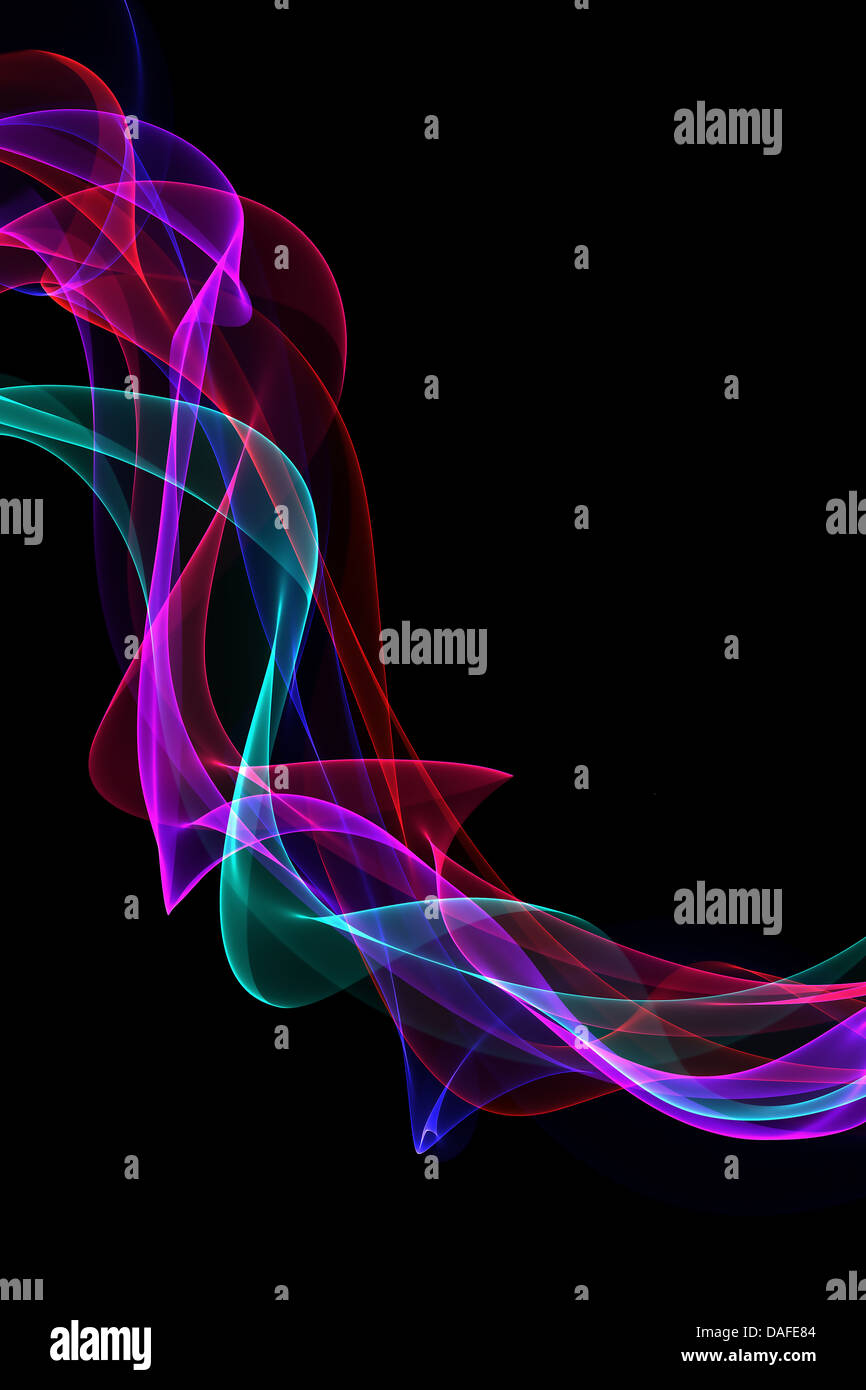 abstract colorful ribbon waves Stock Photo - Alamy