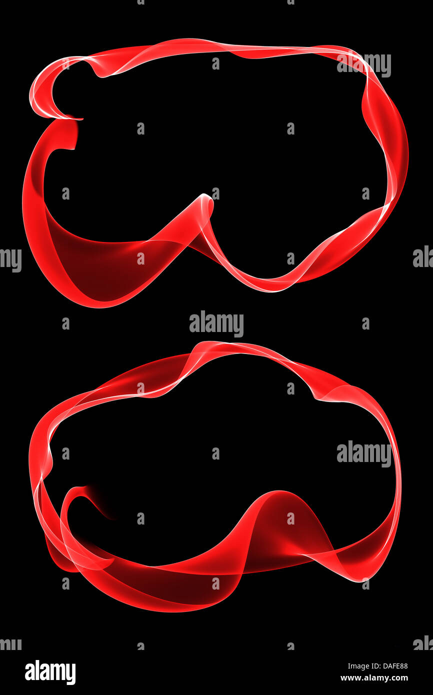 abstract red ribbon frames Stock Photo - Alamy