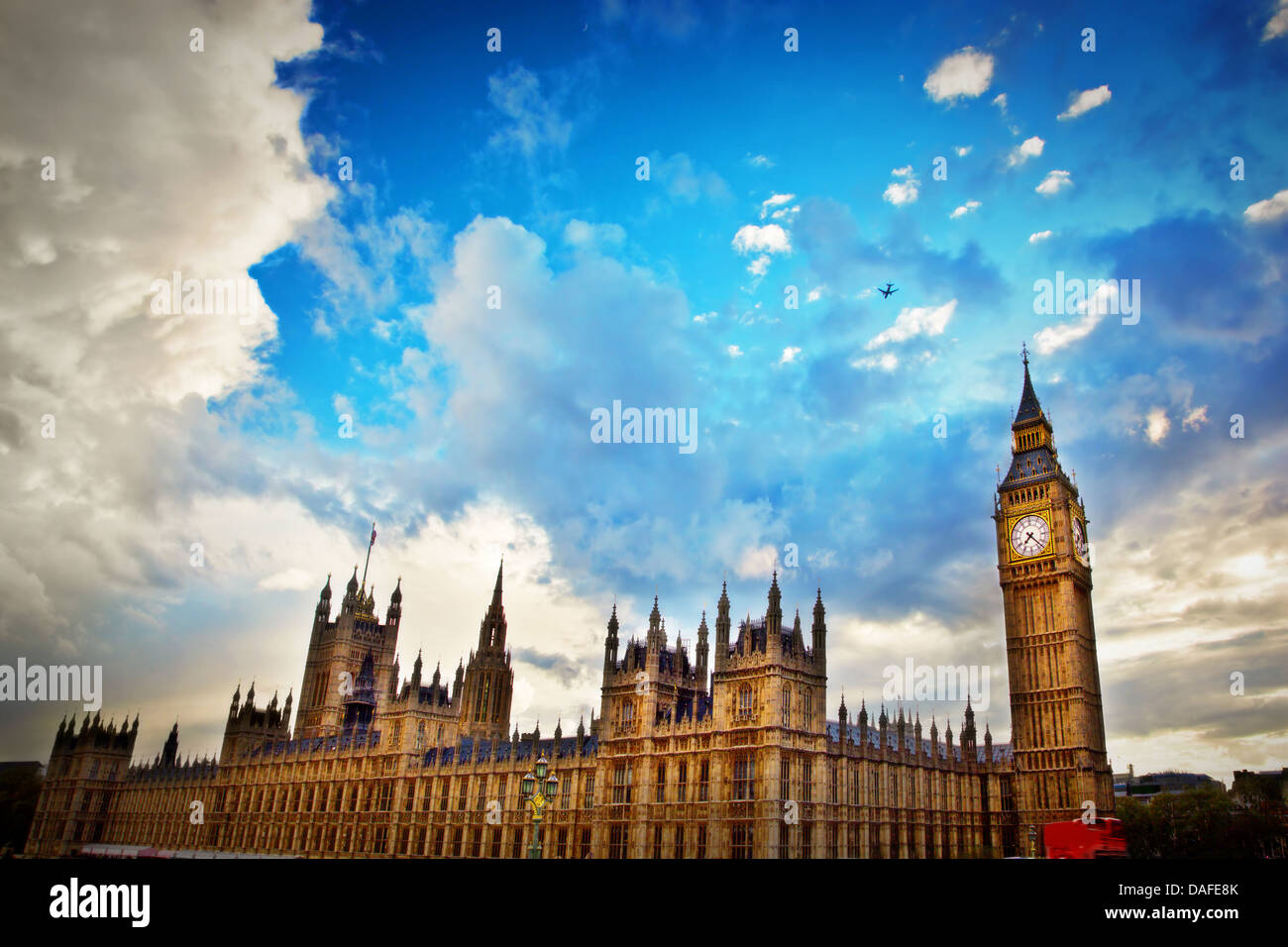 London, the UK. Big Ben, the Palace of Westminster. The icon of England ...