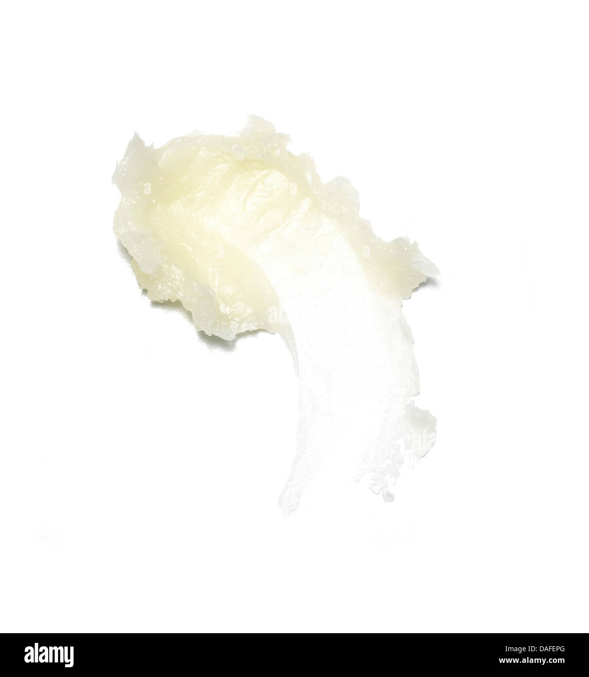 beige yellow body scrub paste cut out onto a white background Stock ...