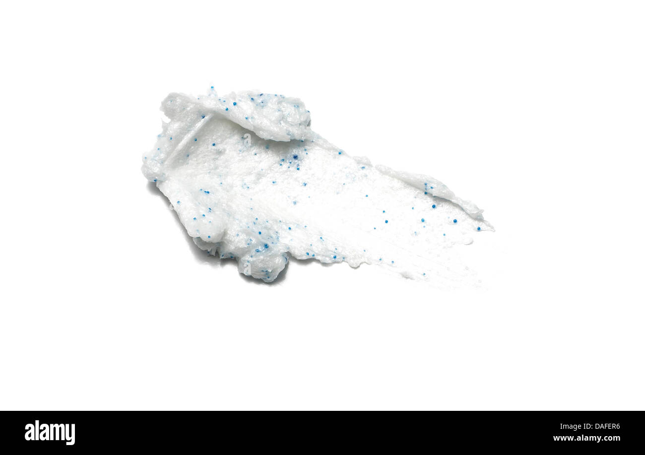 beige yellow body scrub paste cut out onto a white background Stock ...