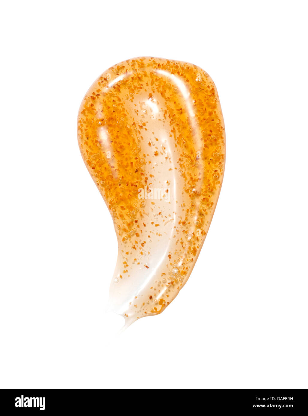 beige yellow body scrub paste cut out onto a white background Stock ...