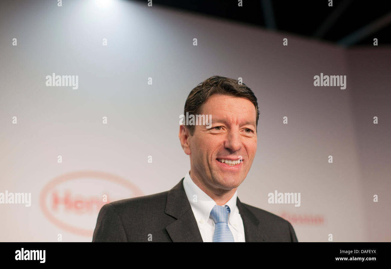 Chairman of the international company Henkel, Kasper Rorsted, speaks at ...
