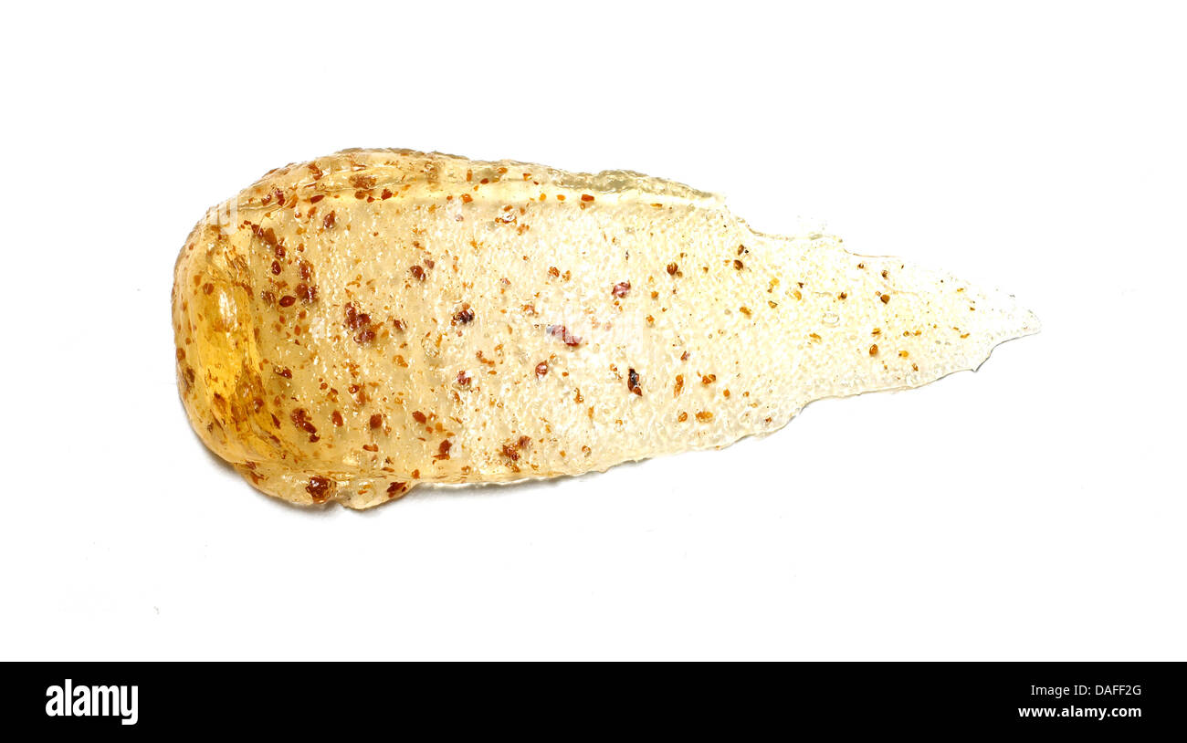 beige yellow body scrub paste cut out onto a white background Stock ...