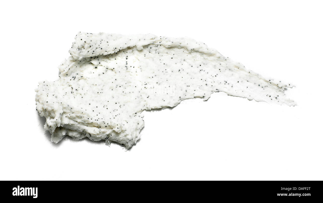 beige yellow body scrub paste cut out onto a white background Stock ...