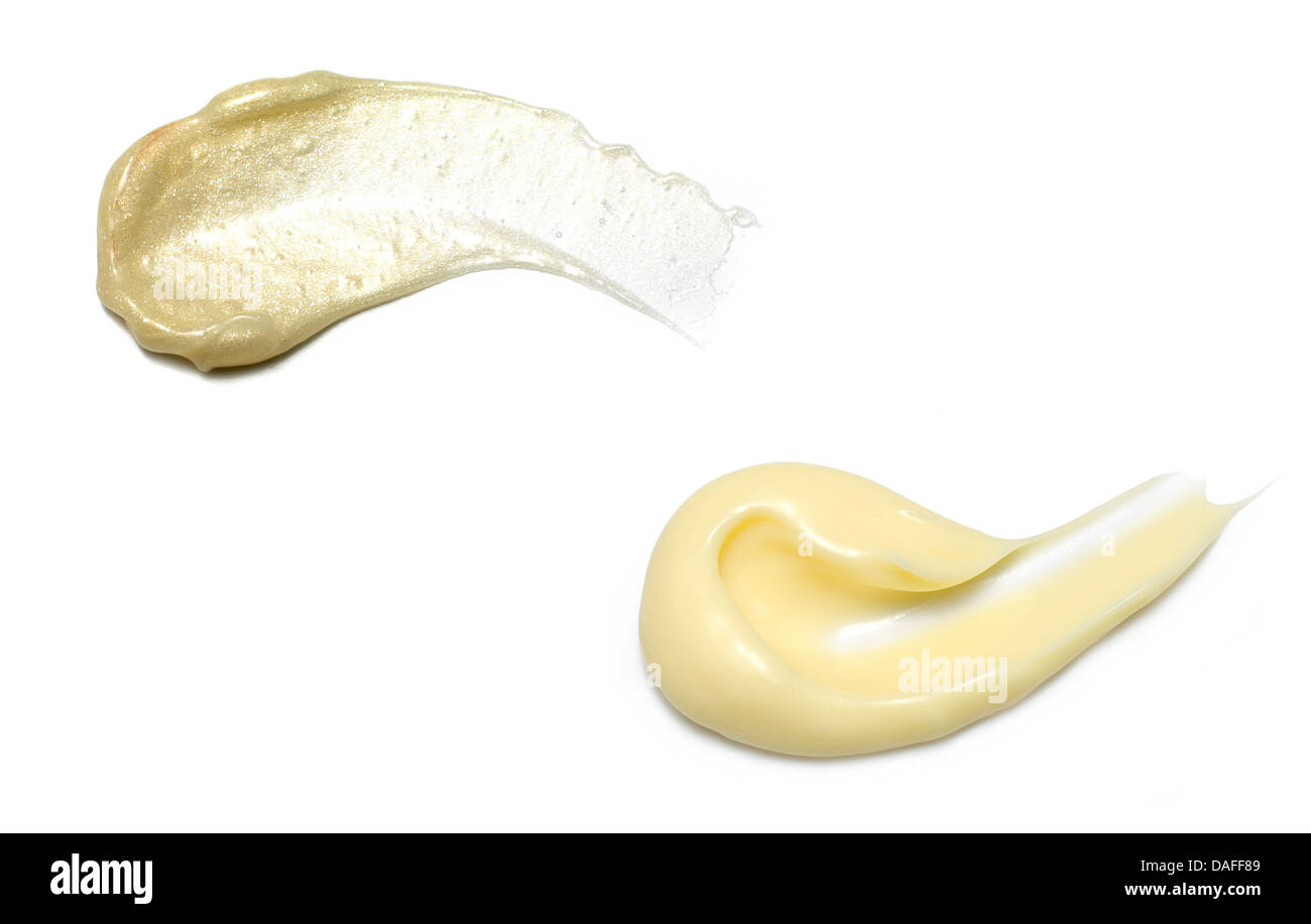 beige yellow body scrub paste cut out onto a white background Stock ...